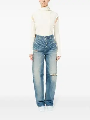 MAISON MARGIELA High Waist Barrel Leg Jeans