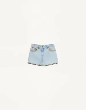 ValentinoGaravani Embroidered Shorts - Denim