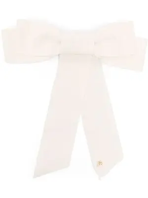 PARLOR Bow-detail Hair Clip - White