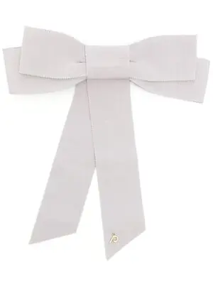 PARLOR Bow-detail Hair Clip - Grey