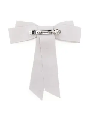 PARLOR Bow-detail Hair Clip - Grey