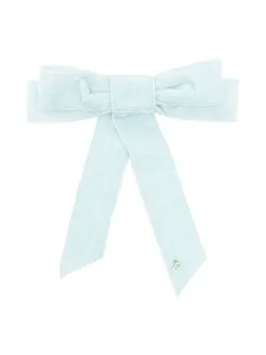 PARLOR Velvet Bow Hair Clip - Blue