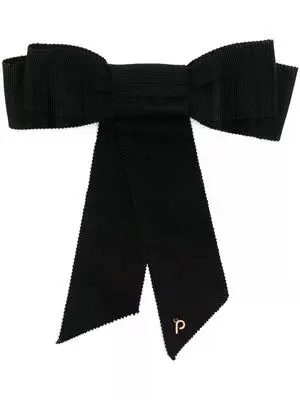 PARLOR Bow-detail Hair Clip - Black