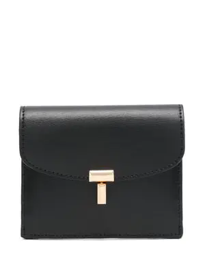 TOTEME T-lock Leather Card Holder - Black