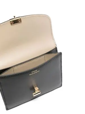 TOTEME T-lock Leather Card Holder - Black