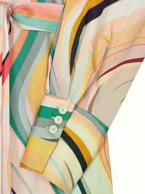 Paul Smith Patterned Midi Shirt Dress - Neutrals