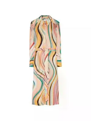 Paul Smith Patterned Midi Shirt Dress - Neutrals