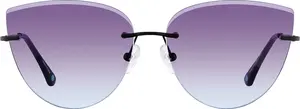 Zenni Oval Cat Eye Stainless Steel Sunglasses