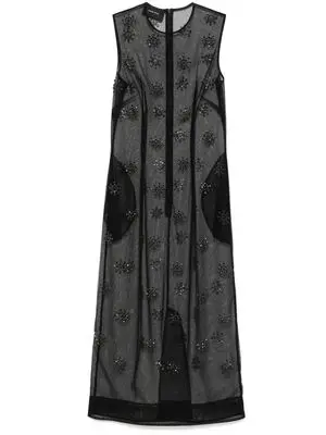 Simone Rocha Crystal Embellished Midi Dress