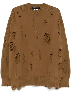 Junya Watanabe X Comme Des Garçons Ripped-detailed Sweater