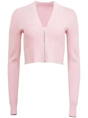 FLEUR DU MAL Bustier-style Knitted Cardigan - Pink