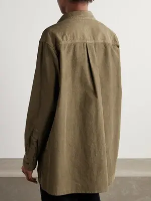 THE ROW Idro Oversized Cotton-blend Corduroy Shirt - Green