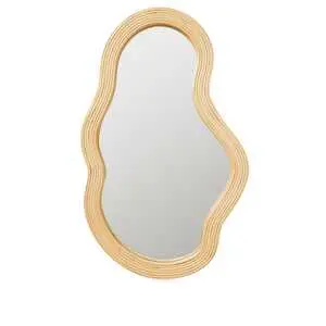 FERM LIVING Pond Rattan Mirror Medium - Natural