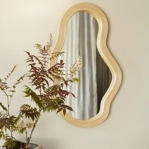 FERM LIVING Pond Rattan Mirror Medium