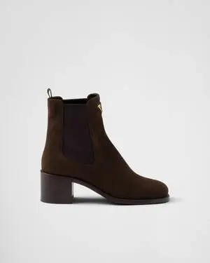 Prada Suede Chelsea Booties