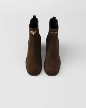 Prada Suede Chelsea Booties