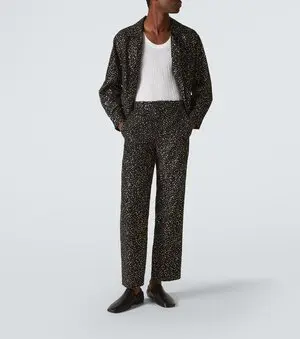 BODE Glitter Faille Straight Leg Trousers