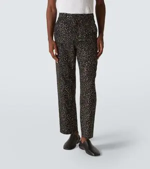BODE Glitter Faille Straight Leg Trousers