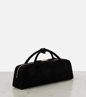 Alaïa Le Teckel Suede Clutch - Black