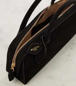 Alaïa Le Teckel Suede Clutch - Black