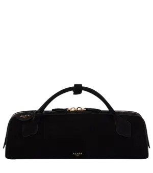 Alaïa Le Teckel Suede Clutch - Black