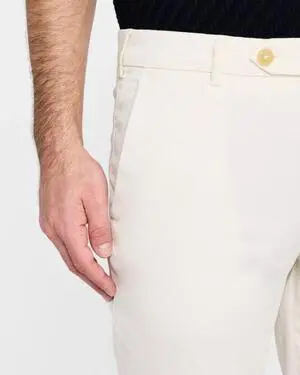 Canali Canali Straight Flat-Front Trousers White