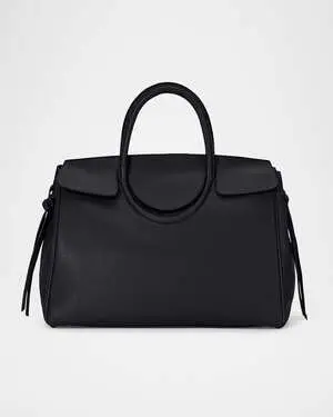 Staud STAUD Maude Leather Top-Handle Bag - Black