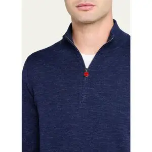 Kiton Silk, Cashmere And Linen Half-zip Sweater