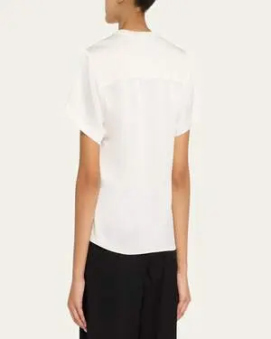 Simkhai Addy Short-sleeve Knit T-shirt - White