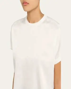 Simkhai Addy Short-sleeve Knit T-shirt - White