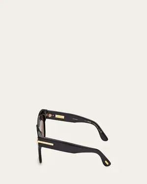 TOM FORD Icon Collection Round Sunglasses - Sblk/smk