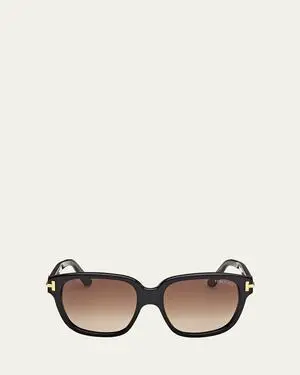 TOM FORD TOM FORD Icon Collection Round Sunglasses - Shiny Black