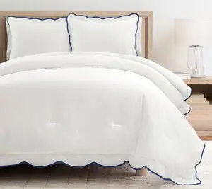 LUSH DECOR Coastal Chic Scallop Edge Comforter Pc Set- F/q - One-color