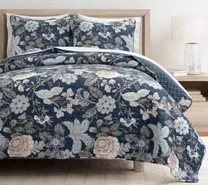 LUSH DECOR Sydney Reversible Cotton Quilt 3pc S Et- F/q - One-color