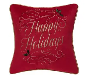 VALERIE PARR HILL Happy Holidays Swirl Pillow Valerie - One-color