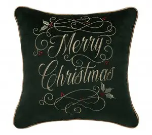 VALERIE PARR HILL Merry Christmas Swirl Pillow Valerie - One-color