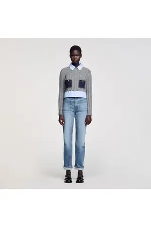Sandro Flared Faded Jeans - Blue