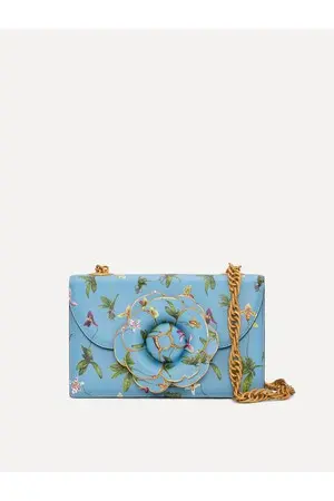 Oscar De La Renta Orchid Printed Tro Bag