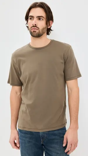 Rag & Bone Pima Interlock Tee - Army