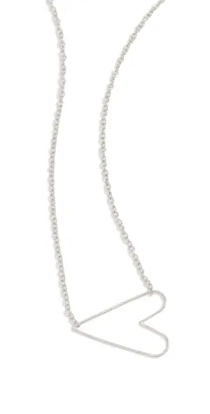 Zoe Chicco Anchored Heart Necklace - 14k White Gold