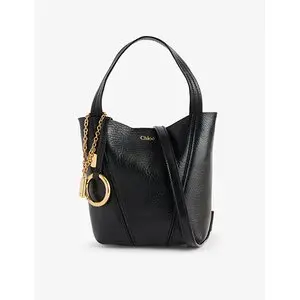 Chloé Spin Small Leather Tote Bag - Black
