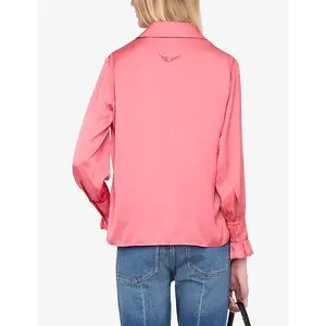 Zadig&Voltaire Wing-embellished Satin Shirt - Tea Rose