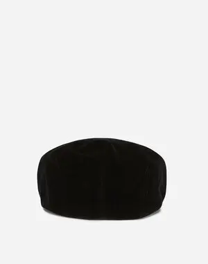 Dolce & Gabbana Velvet Flat Cap - Black