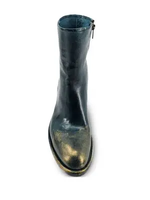 MADISON MAISON Leather Ankle Boots - Blue
