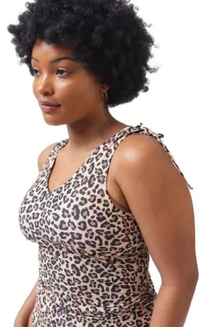 LIME RICKI SWIMWEAR V-neck Tankini Top