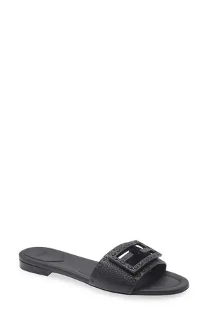 Fendi Fendi Signature Slide Sandal Nero