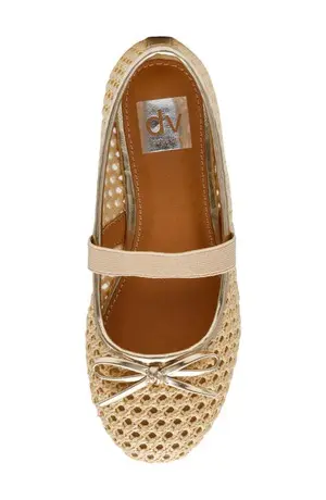 Dolce Vita Monay Ballet Flat - Gold Raffia