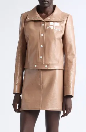 COURREGES Re-edition Vinyl Jacket - Bronzer