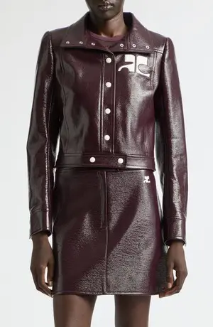 COURREGES Re-edition Vinyl Jacket - Burnt Red