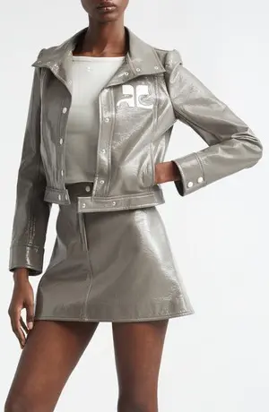 Glossy Finish Outerwear For Women